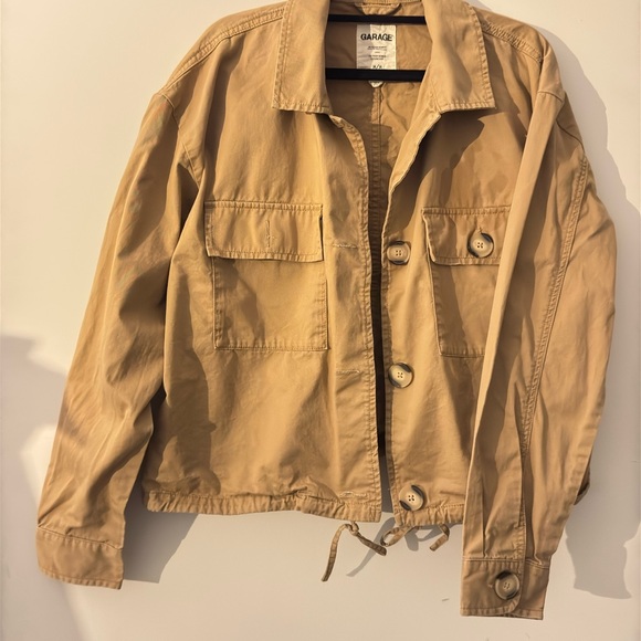 Garage | Jackets & Coats | Garage Tan Utility Jacket With Relaxed Fit ...